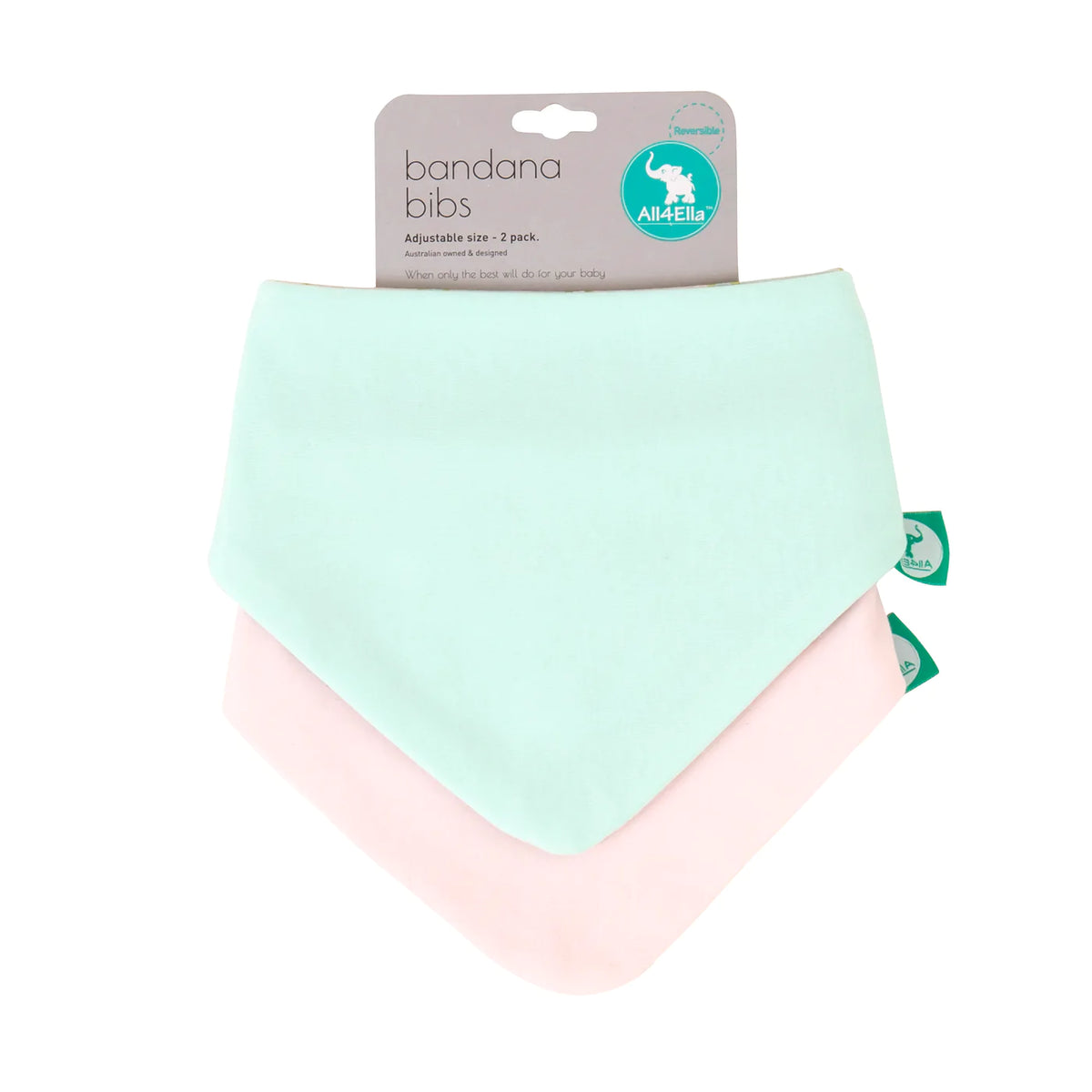 All4Ella - Bandana Bibs 2pk Reversible Scallop – Sticky Fingers ...